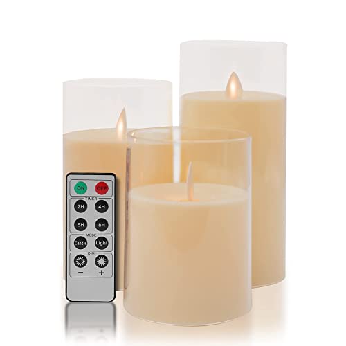 Aignis Waterproof Flameless Candles 12pcs & Flameless Candles Flickering Battery Operated Candles 3pcs