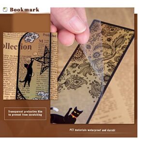 Golcellia Transparent Book Markers - 36 Pieces Various Cute Book Markers, Bookmarks for Women, for Teachers Students Book Lovers Reading Gifts, Cute Cat Daily Bookmark