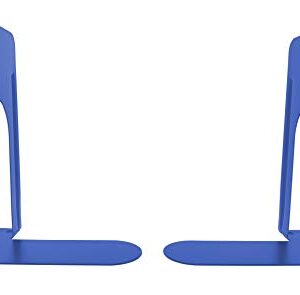 Clipco Premium Book Ends with Anti-Slip Pad 9-inch (Pack of 12) (Blue)