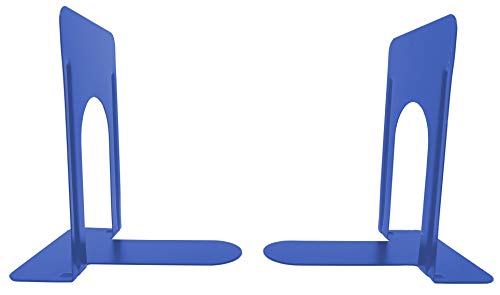 Clipco Premium Book Ends with Anti-Slip Pad 9-inch (Pack of 12) (Blue)