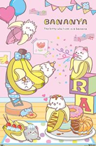 trends international bananya – party wall poster, 22.375″ x 34″, unframed version