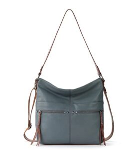 the sak womens ashland bucket bag in leather, dusty blue ii, one size us