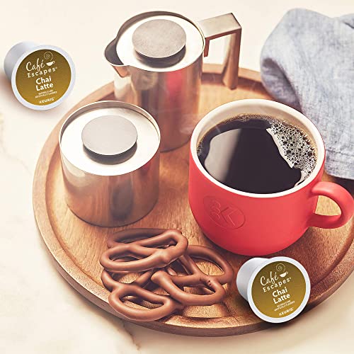 Café Escapes Chai Latte, Single-Serve Keurig K-Cup Pods, 12 Count (Pack of 6)