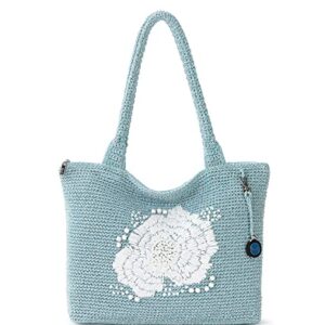 The Sak womens Classics Hand-crochet Carry-all Crafted Classics Hand Crochet Carry All, Chambray Floral Embroidery, One Size US