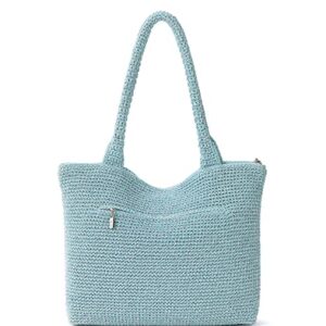 The Sak womens Classics Hand-crochet Carry-all Crafted Classics Hand Crochet Carry All, Chambray Floral Embroidery, One Size US