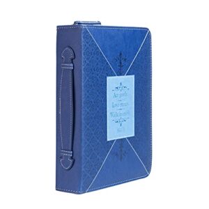 act justly love mercy walk wrap patch blue x-large faux leather bible cover