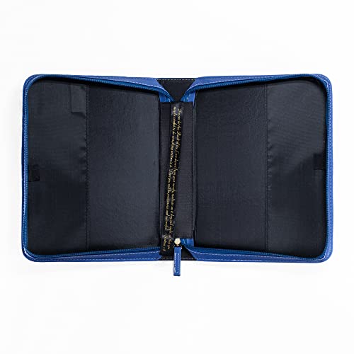 Act Justly Love Mercy Walk Wrap Patch Blue X-Large Faux Leather Bible Cover