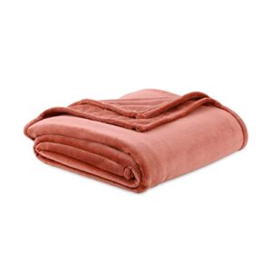 berkshire recycled velvetloft throw | recycled all-season velvetloft throw | carrot | throw (60″ x 70″)