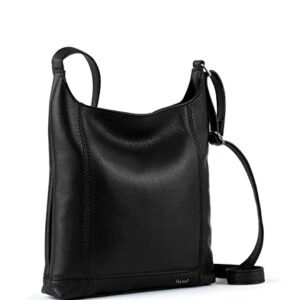 The Sak womens De Young Leather Crossbody Bag, Black Ii, One Size US