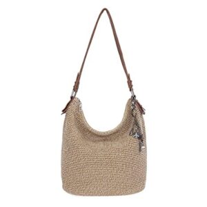 The Sak Sequoia Hobo Bag in Hand-Crochet, Soft & Slouchy Silhouette, Timeless & Elevated Design, Bamboo Static II