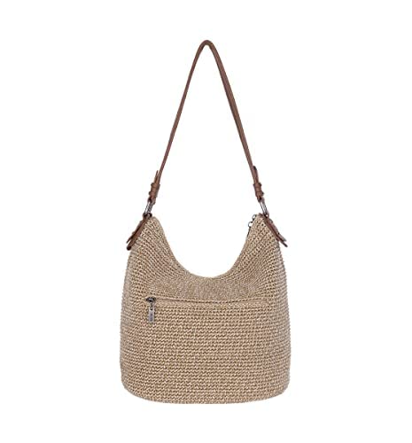 The Sak Sequoia Hobo Bag in Hand-Crochet, Soft & Slouchy Silhouette, Timeless & Elevated Design, Bamboo Static II