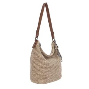 The Sak Sequoia Hobo Bag in Hand-Crochet, Soft & Slouchy Silhouette, Timeless & Elevated Design, Bamboo Static II