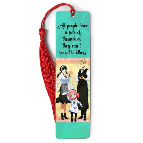 Bookmarks Metal Ruler Spy Measure Family Tassels Collage Bookworm Quote Bookography Reading for Book Bibliophile Gift Reading Christmas Ornament Markers Bookmark