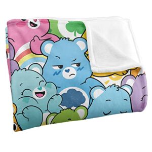 Care Bears Blanket, 50" x 60" Very Many Bears Pattern Silky Touch Super Soft Throw Blanket