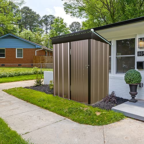 Amopatio Outdoor Storage Shed 5x3 Feet, Heavy Duty Metal Sheds, Waterproof Tool Shed for Garden, Backyard