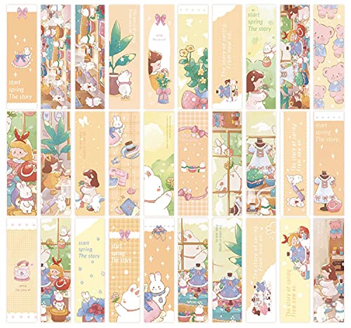 Cute Rabbit Funny Animal Bookmarks, 30 Pcs (Dress Maker)