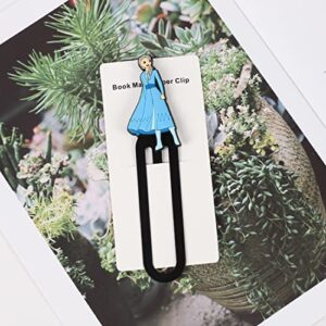 QQQ Bookmarks for Kids Frozen Accessories3D Non-Slip Cute Princess Bookmark and Page Holder Unique Gift Idea Anime Snow PVC Book Marker Reading Accessory Girls Lovers,Students,Women Men