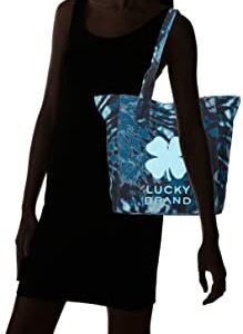 Lucky Brand womens Lona Tote, Evening Blue, One Size US