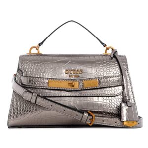 GUESS Enisa Top Handle Flap, Pewter