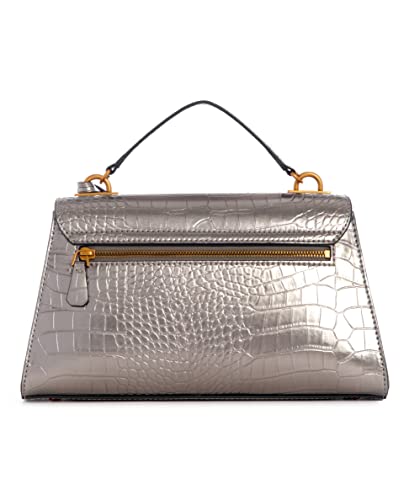 GUESS Enisa Top Handle Flap, Pewter