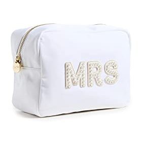 Stoney Clover Lane Women's Mrs Large Pouch, Blanc, White, Graphic, Metallic, One Size