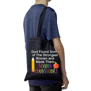 JYTAPP School Counselor Gifts Canvas Teacher Bag School Counselor Teacher Appreciation Gifts Tote Bag for Guidance Counselors