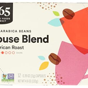 365 by Whole Foods Market, Coffee House Blend American Roast Pods 12 Count, 4.6 Ounce