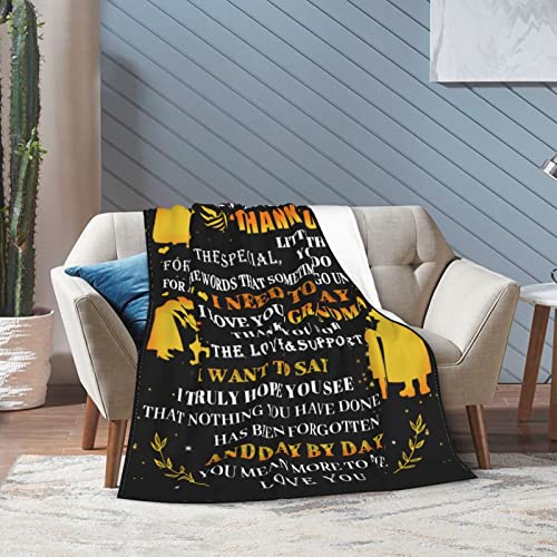 BUUGVIIL to My Grandma Blanket from Nana Granddaughter Flannel Throw Grandmother Granny Grandmama Blankets for Couch Bedroom Sofa Warm Blanket Love Gift for Mothers Day 50x60 Inches