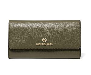 michael kors jet set charm large trifold wallet, olive