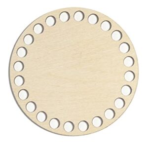 Premium Baltic birch plywood Round 4" x 5 pcs Wooden Basket Bottoms set, solid wooden base for DIY