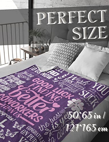 Coworker Leaving Gifts for Women Flannel Blankets Throws, Going Away Gift for Coworker, Leaving Farewell New Job Presents (50"x 65") - Purple - Finding Better Coworker Than Us