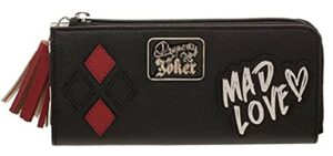 harley quinn mad love zip around womens hand purse clutch wallet