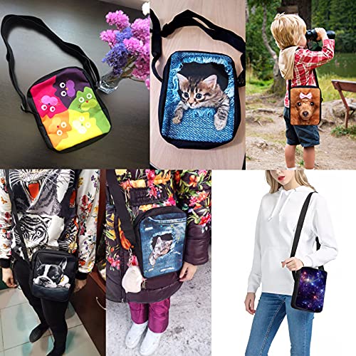 HELLHERO Butterfly Mushroom Small Crossbody Bags for Women Cellphone Purse Girls Mini Messenger Ladies Shoulder Travel Flight Sling Bag Daily Carry Satchel