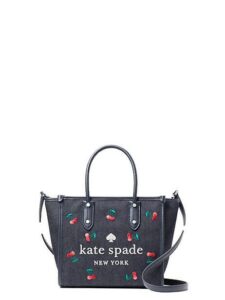 kate spade new york ella small cherry denim tote