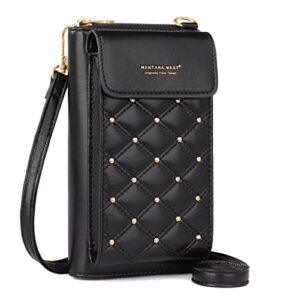 montana west small crossbody cell phone purse for women rfid blocking cellphone wallet purses travel size black mwc-110bk