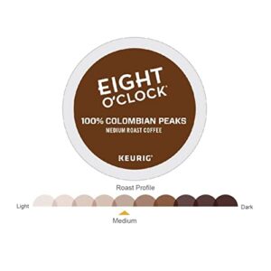 Eight O'Clock Coffee Colombian Peaks Single-Serve Keurig K-Cup Pods, Medium Roast Coffee Pods, 96 Count