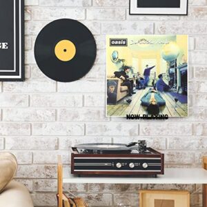 ONE WALL Now Playing Vinyl Record Stand Wall Mount Vinyl Record Holder Record Display Storage Holder for Album Hanging Storage Shelf, Black