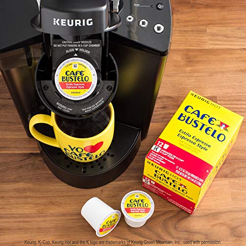 Café Bustelo Espresso Style Dark Roast Coffee, 12 Keurig K-Cup Pods