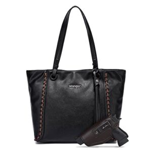 montana west wrangler large tote bags vegan leather concealed carry purses hobo bags women shoulder handbags, b2b-wg37-h8317bk