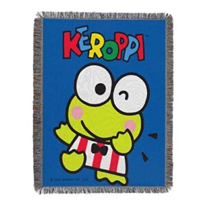 northwest woven tapestry throw blanket, 48″ x 60″, keroppi wave keroppi