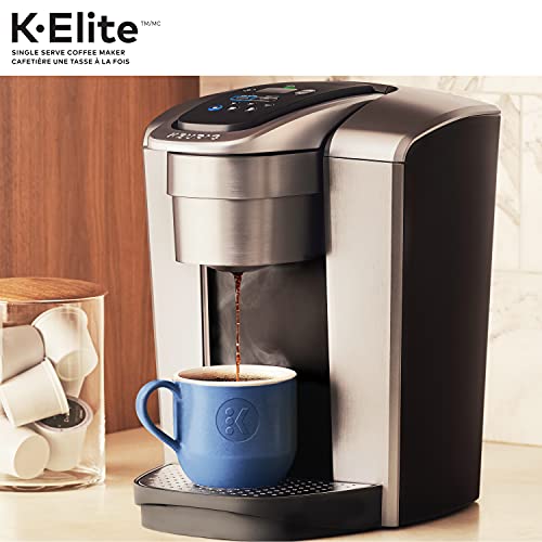 Keurig K-Elite Single Serve K-Cup Pod Programmable Coffeemaker (Brushed Silver)