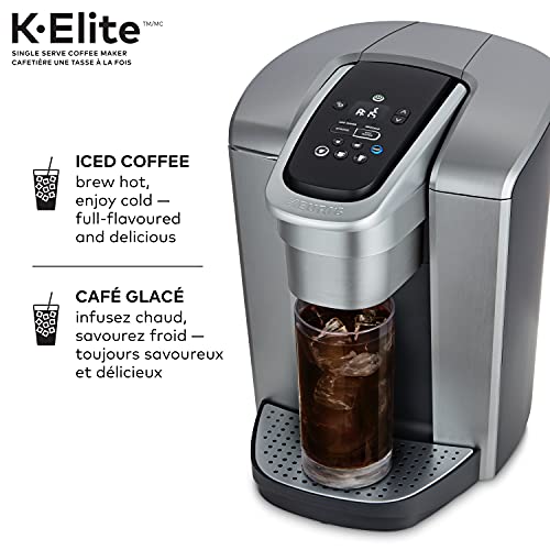 Keurig K-Elite Single Serve K-Cup Pod Programmable Coffeemaker (Brushed Silver)