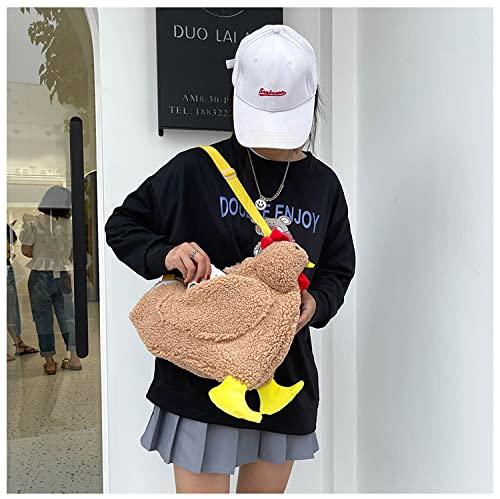 Women Cartoon Crossbody Bags, Creative Cute Chicken Purse Backpack Shoulder Purses Gift for Teenager Daughter Girlfriend Wife (Khaki)