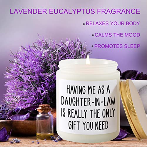 Mother in Law Gifts from Daughter in Law, Mother's Day Gifts for Mother in Law, Happy Birthday Gifts for Mother in Law, Funny Thanksgiving Christmas Valentines Gifts Ideas - Lavender Scented Candles