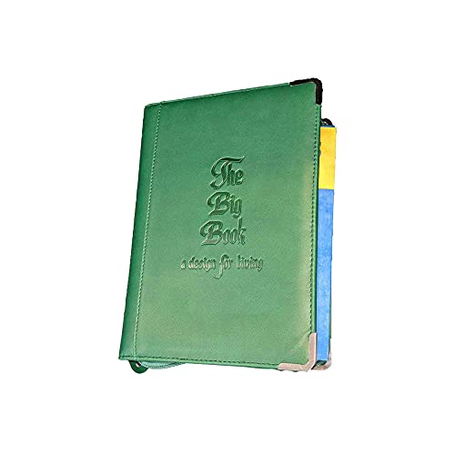 Green AA Bookcover with Big Book of Alcoholics Anonymous Included You Get Both