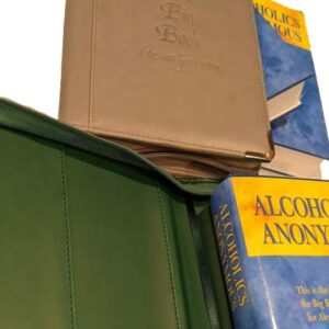 Green AA Bookcover with Big Book of Alcoholics Anonymous Included You Get Both