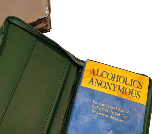 Green AA Bookcover with Big Book of Alcoholics Anonymous Included You Get Both