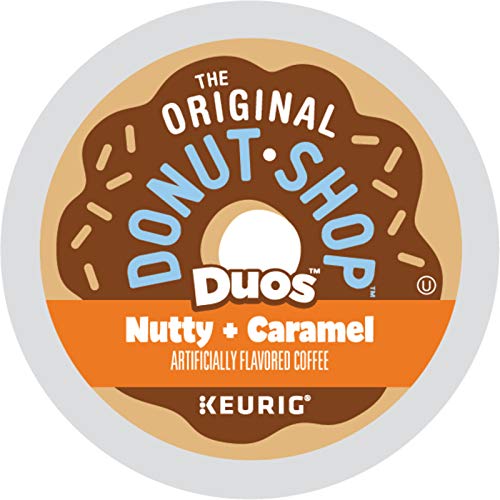 The Original Donut Shop Nutty Caramel, Single-Serve Keurig K-Cup Pods, Flavored Light Roast Coffee, 72 Count