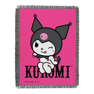 northwest woven tapestry throw blanket, 48″ x 60″, kuromi so sassy