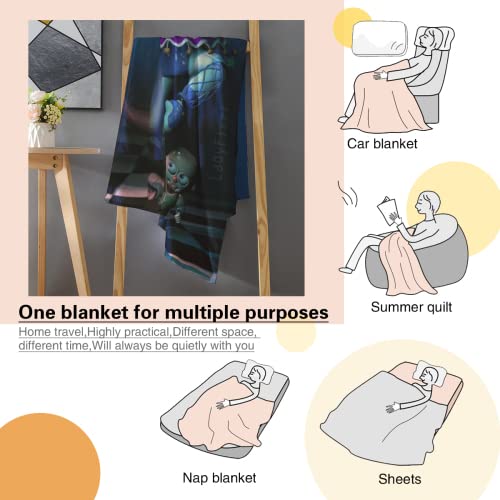 Horror Game Series Throw Blankets Ultra Soft Flannel Bed Throws Home Decor for Sofa Couch Chair Bedroom Living Room All Season